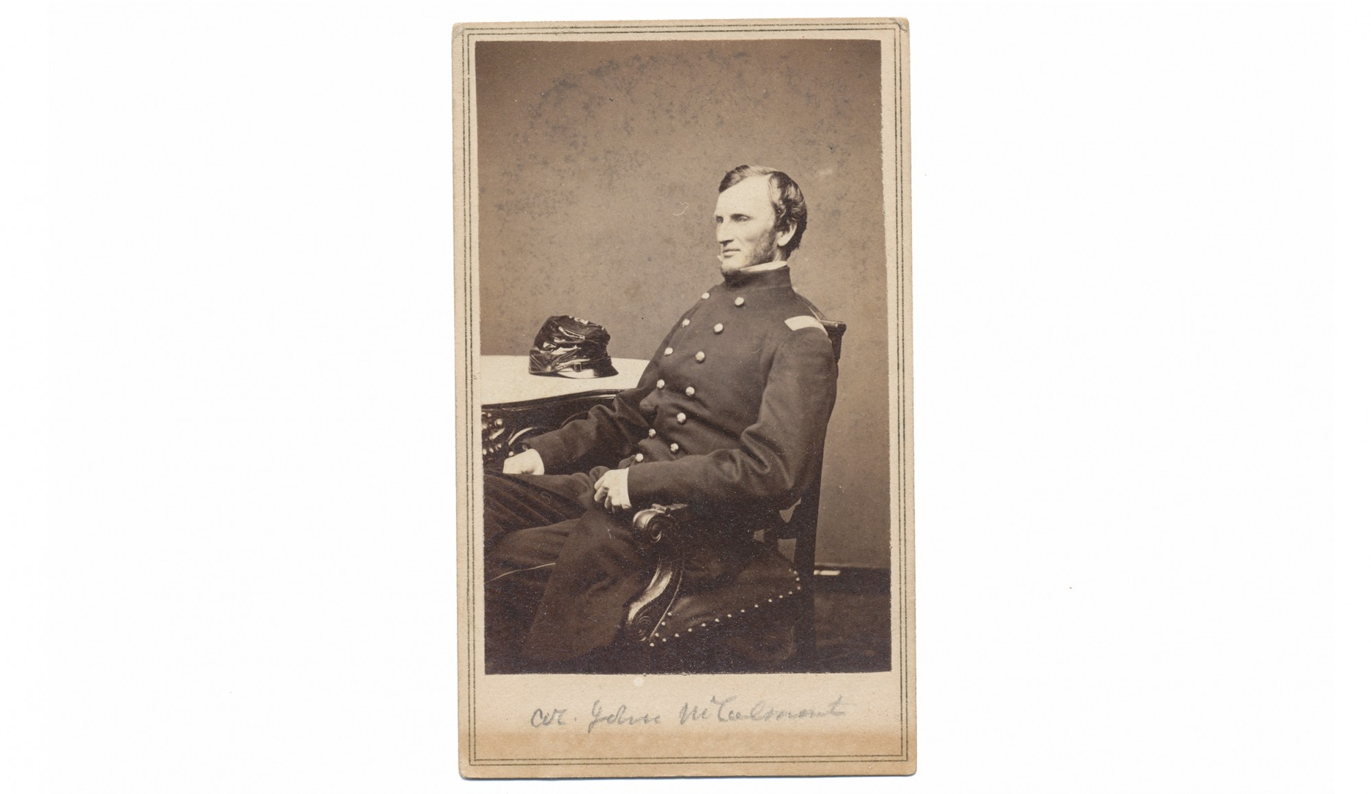 CDV OF COLONEL JOHN McCALMONT, 39TH PENNSYLVANIA INFANTRY (10TH PENNSYLVANIA RESERVES) — Horse ...
