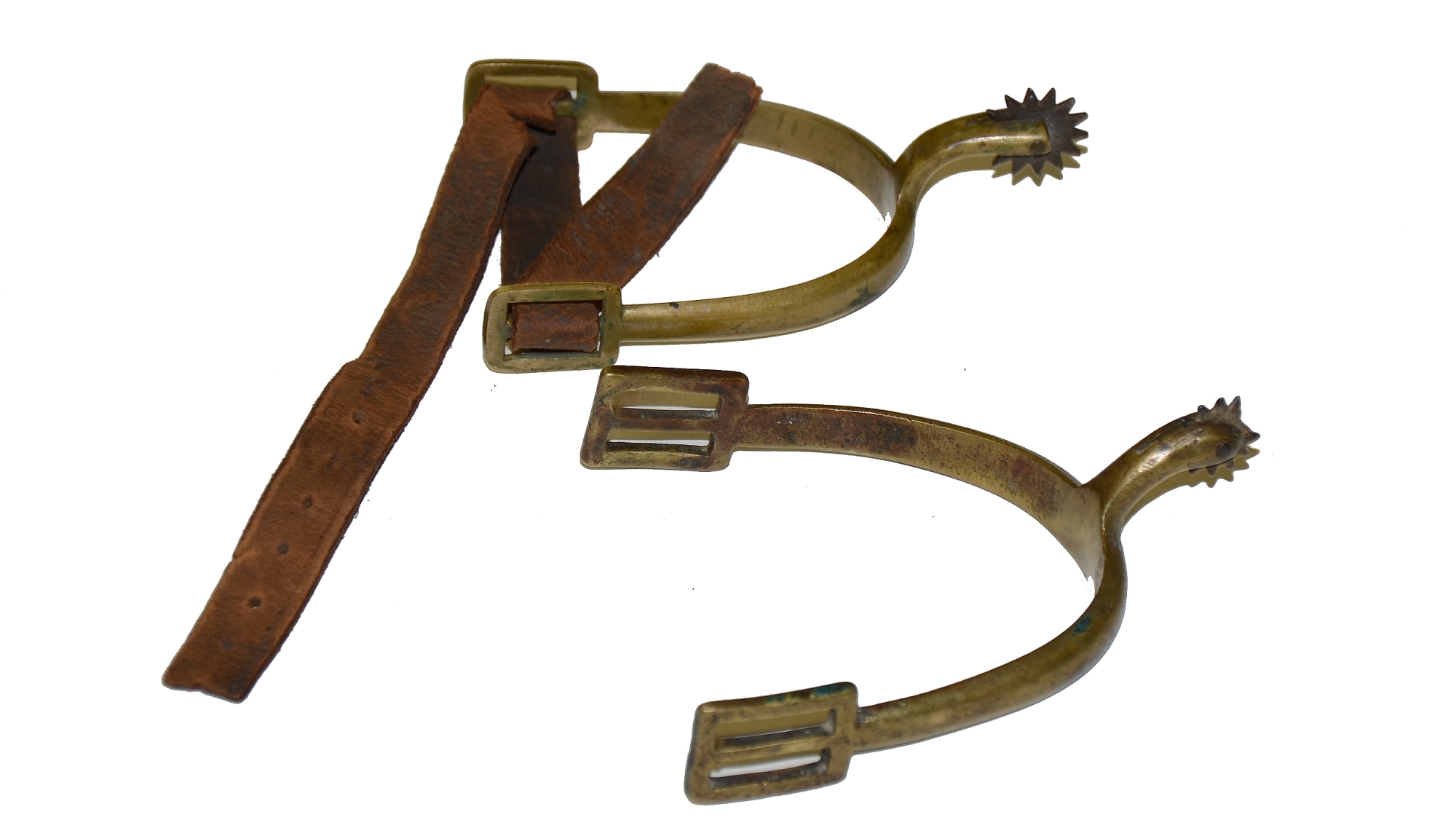 MIS-MATCHED PAIR OF ORIGINAL, NON-DUG CIVIL WAR SPURS — Horse Soldier