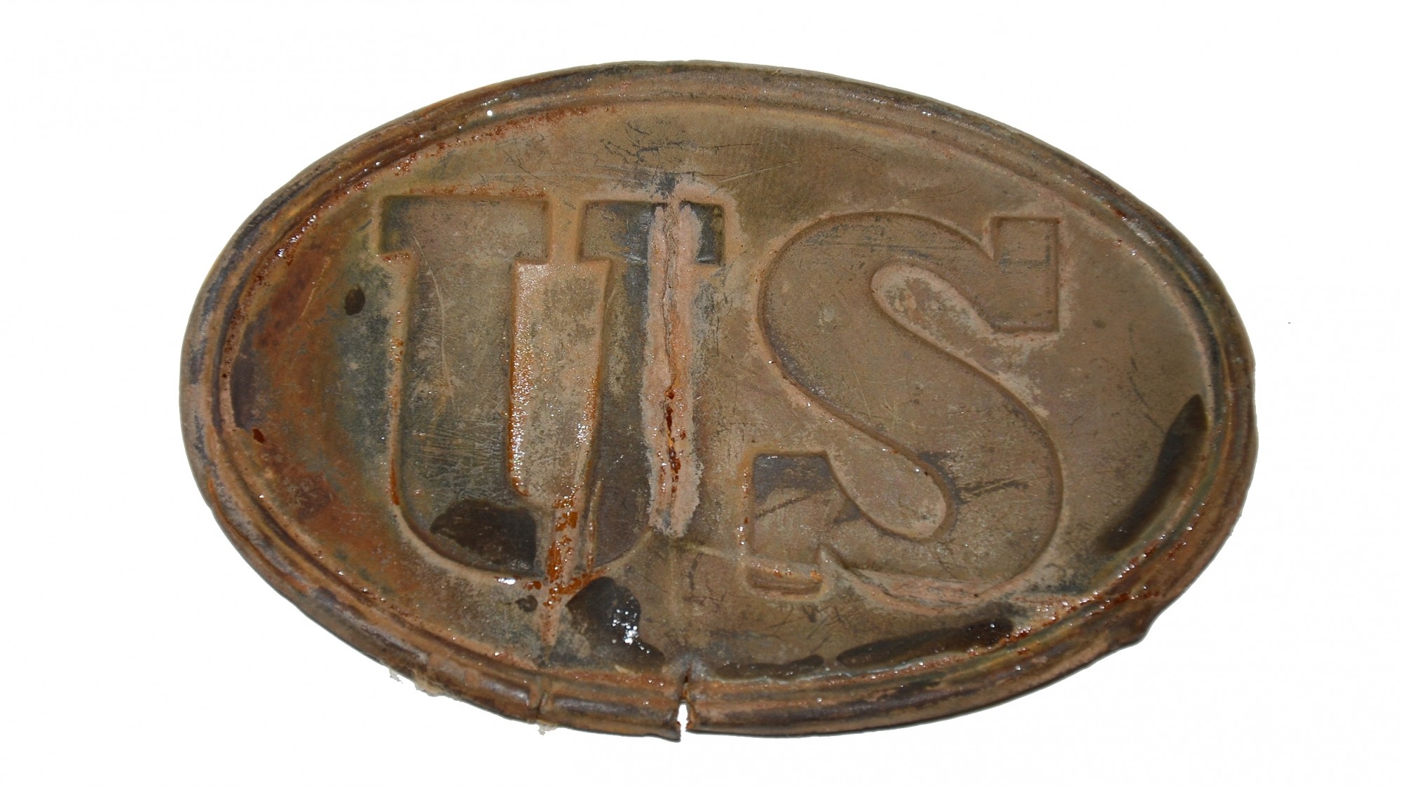 DUG GETTYSBURG CARTRIDGE BOX PLATE — Horse Soldier