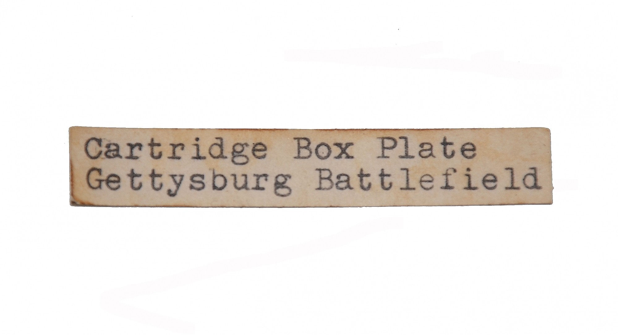 DUG GETTYSBURG CARTRIDGE BOX PLATE — Horse Soldier