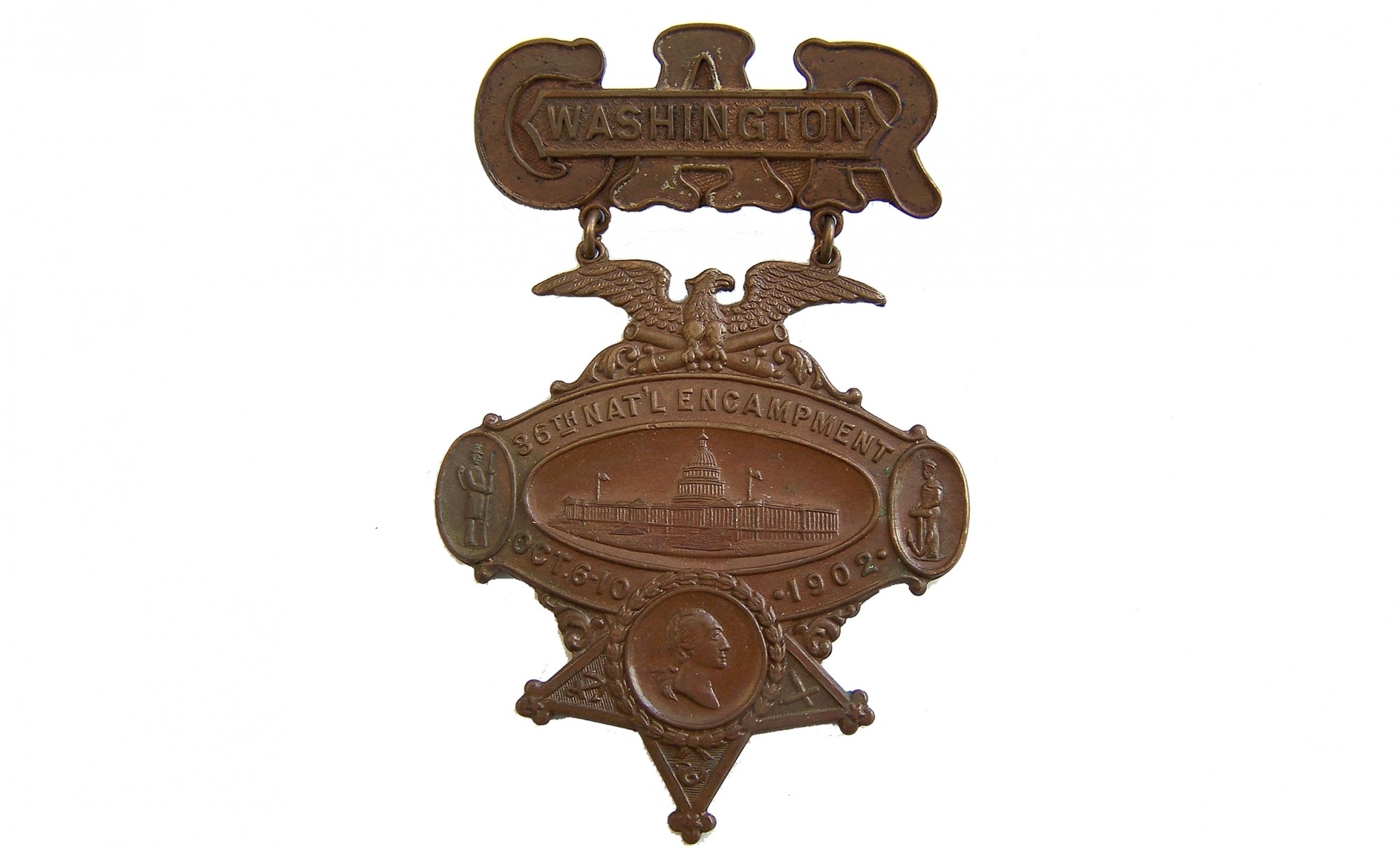 1902 GAR MEDAL - 36TH NATIONAL ENCAMPMENT, WASHINGTON — Horse Soldier