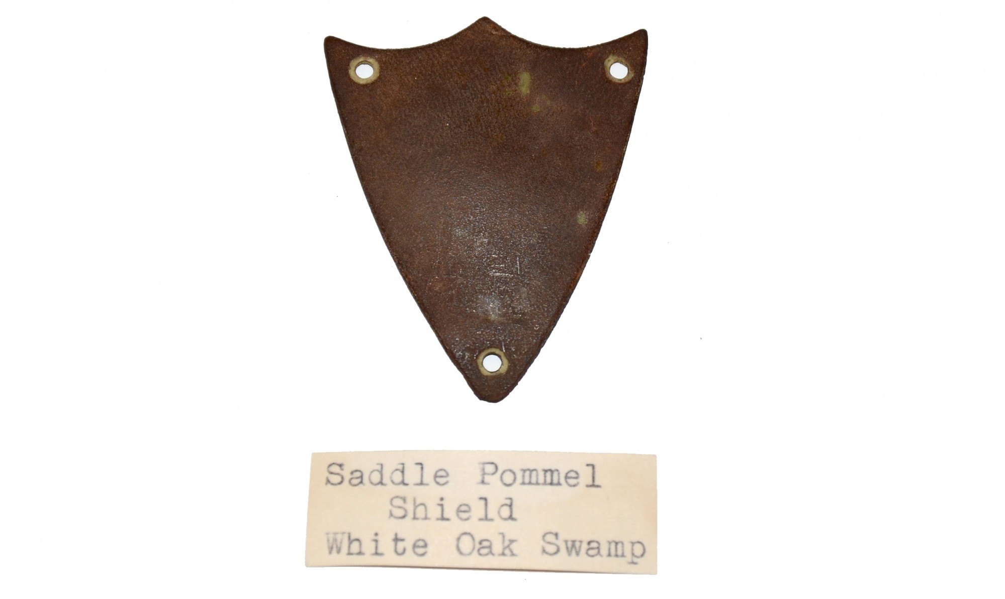 SADDLE POMMEL SHIELD FROM WHITE OAK SWAMP — Horse Soldier
