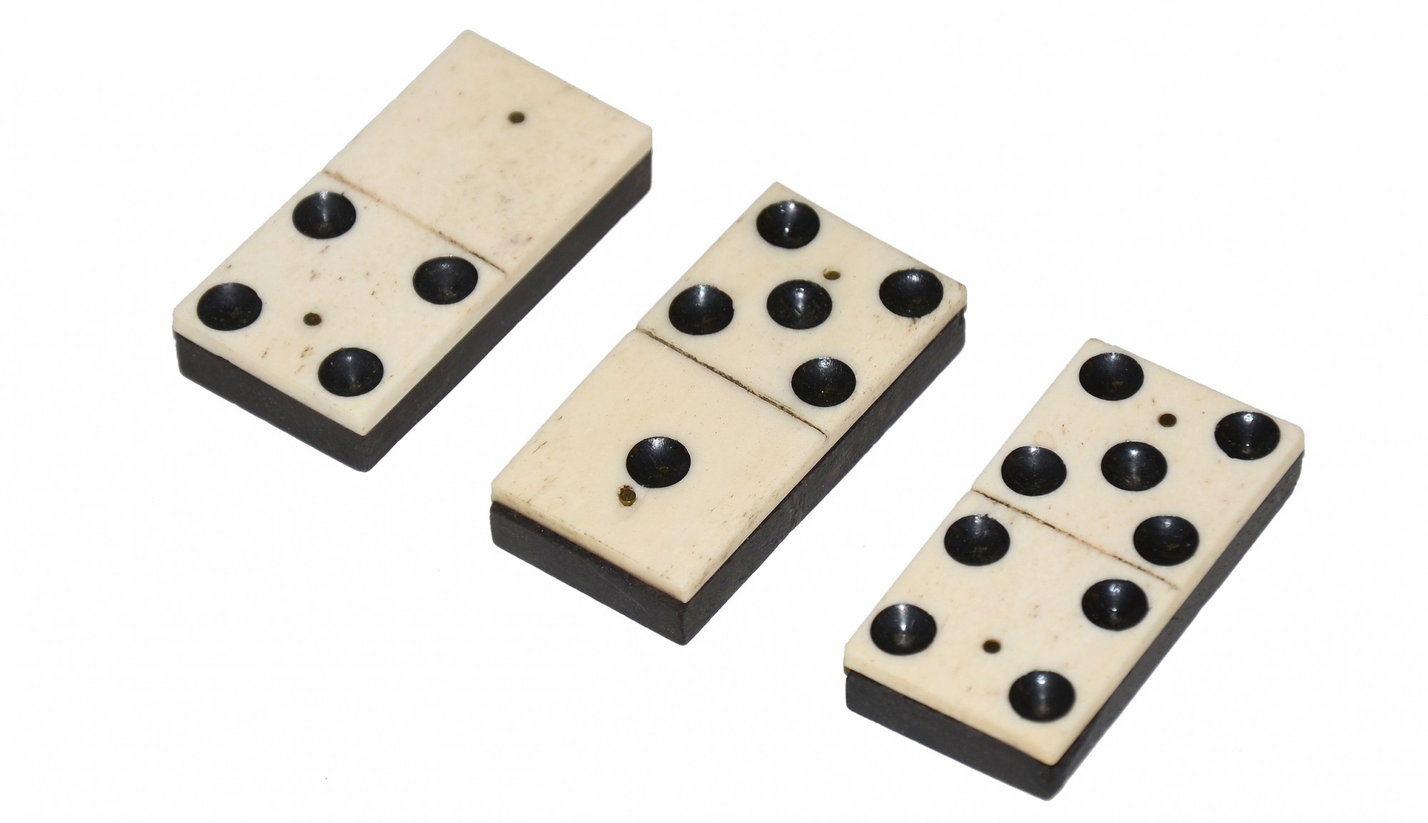 SMALL LOT OF THREE DOMINOS FROM FREDERICKSBURG ESTATE — Horse Soldier