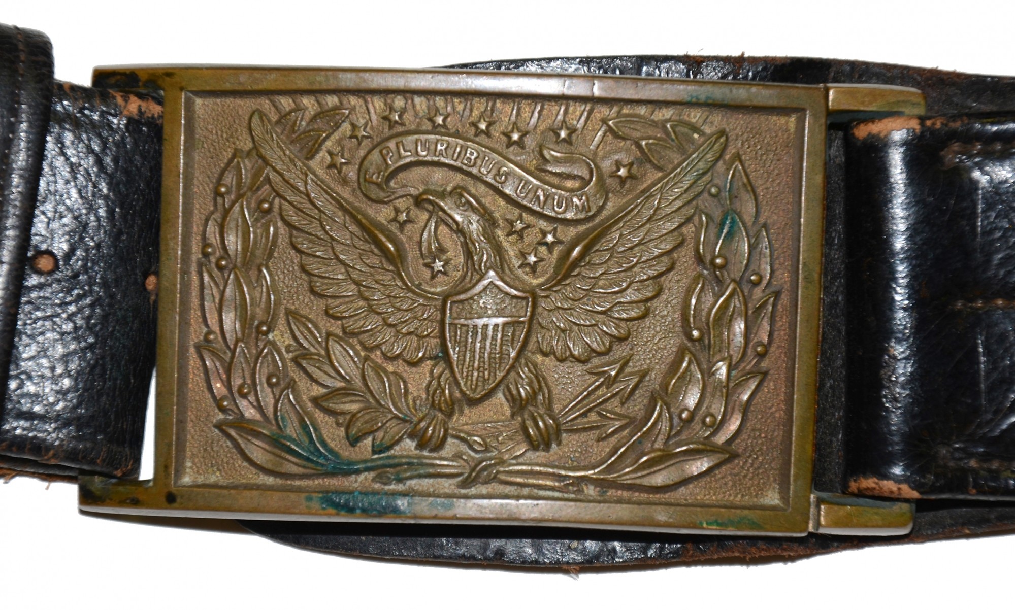 CIVIL WAR OFFICERS SWORD BELT & PLATE — Horse Soldier