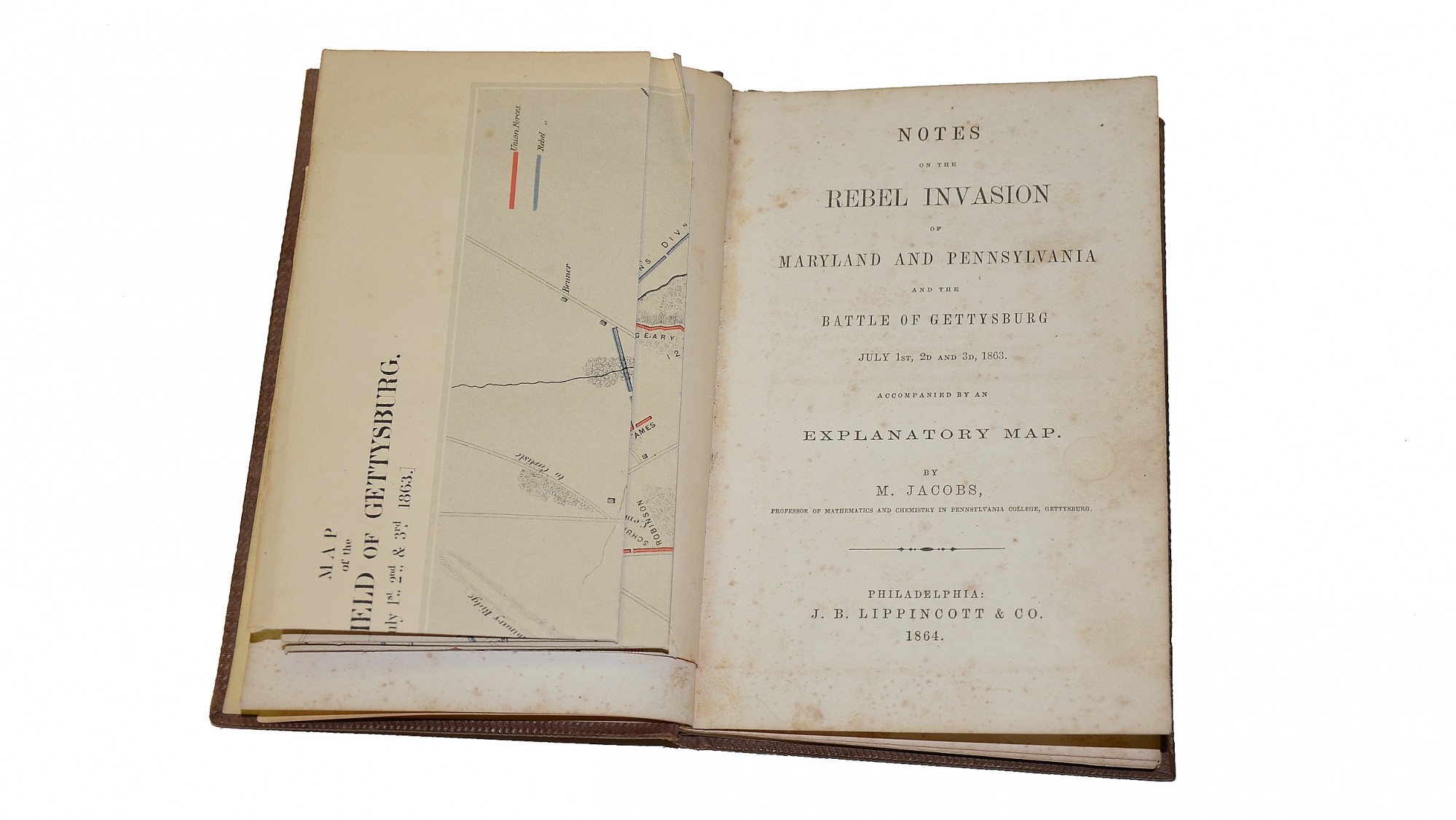 1864 DATED HARDCOVER BOOK ON THE BATTLE OF GETTYSBURG — Horse Soldier