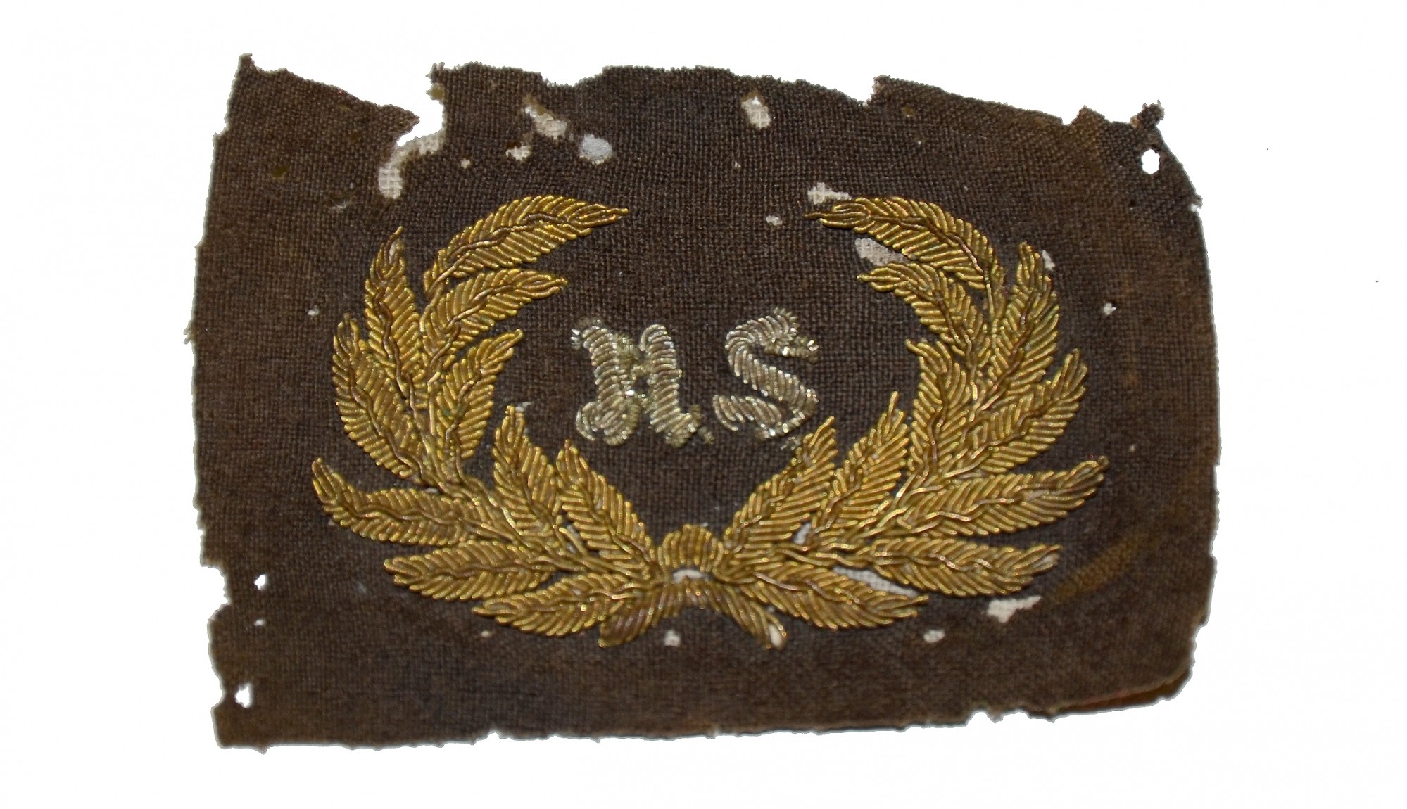 ORIGINAL U.S. STAFF OFFICER’S HAT INSIGNIA MADE OF CLOTH AND BULLION ...
