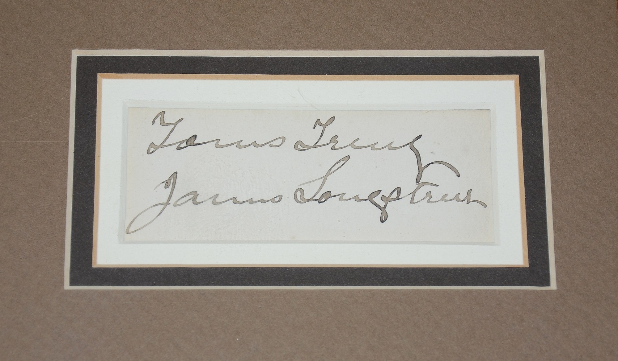 FRAMED CDV AND CLIPPED SIGNATURE OF CONFEDERATE LIEUTENANT GENERAL ...