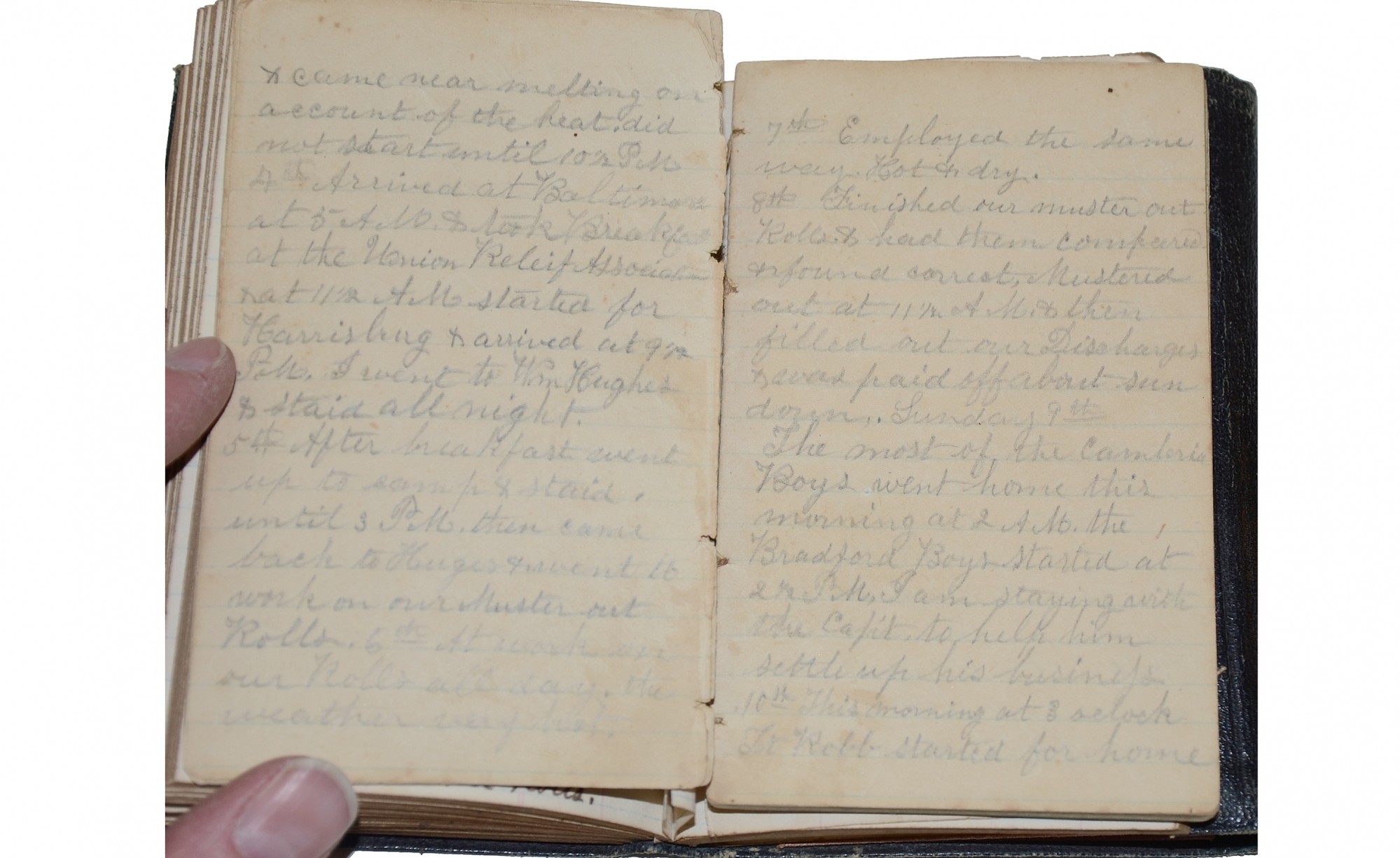 SOLDIER DIARY ID’D TO PRIVATE ALBERT B. HATHAWAY, CO “G”, 171ST ...