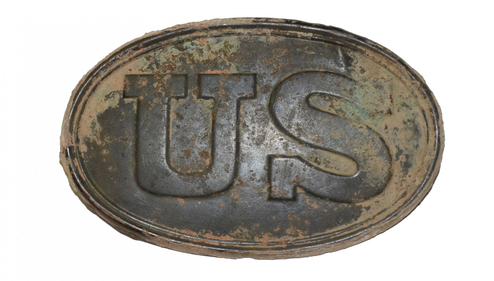 MODEL 1839 US CARTRIDGE BOX PLATE RECOVERED FROM CONFEDERATE CAMP NEAR ...