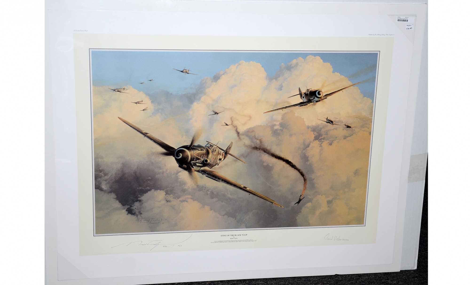 “STING OF THE BLACK TULIP” PRINT SIGNED BY WWII ACE ERICH HARTMANN ...