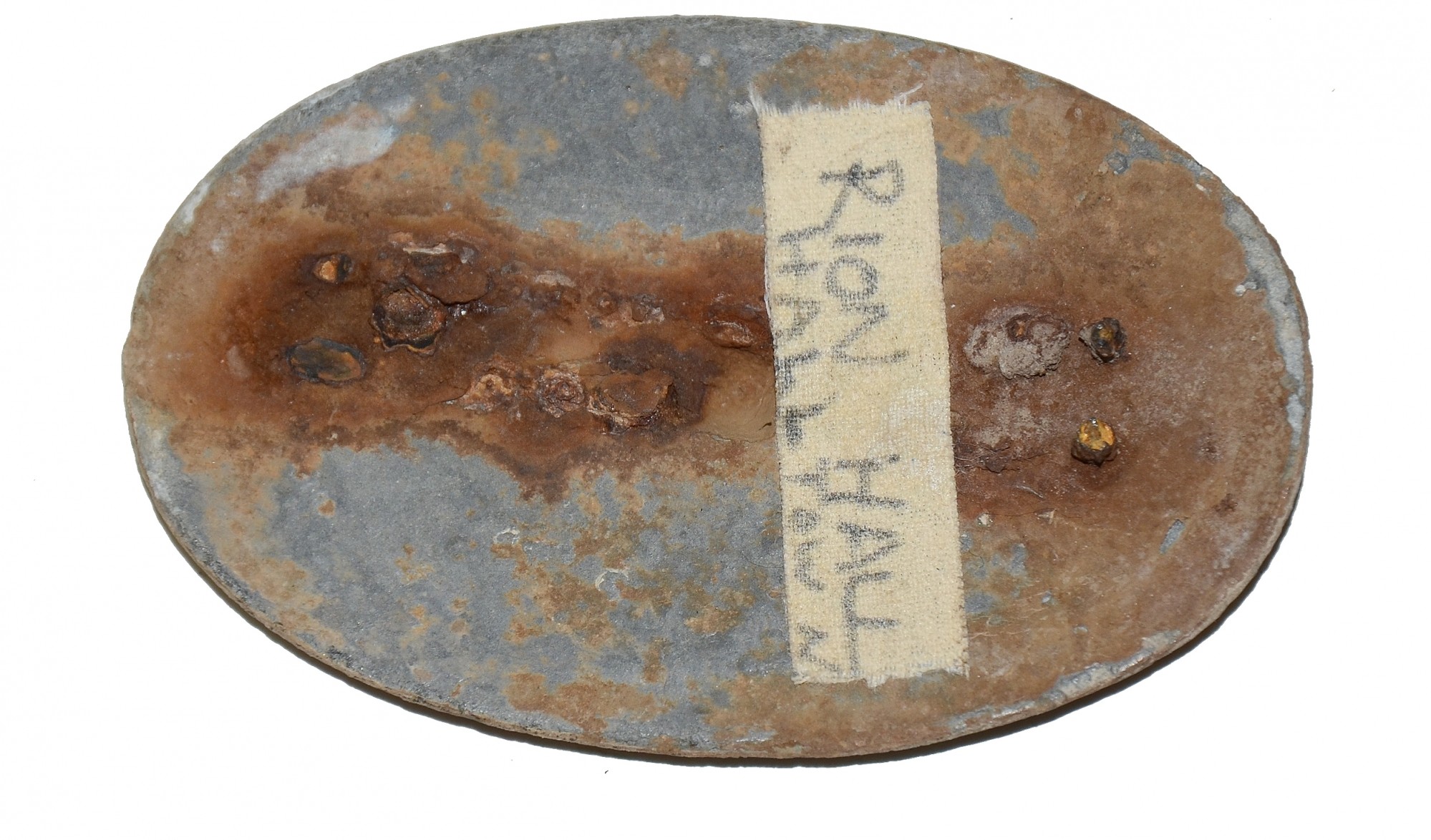 PATTERN 1839 US CARTRIDGE BOX PLATE RECOVERED FROM RION HALL, HALLTOWN ...
