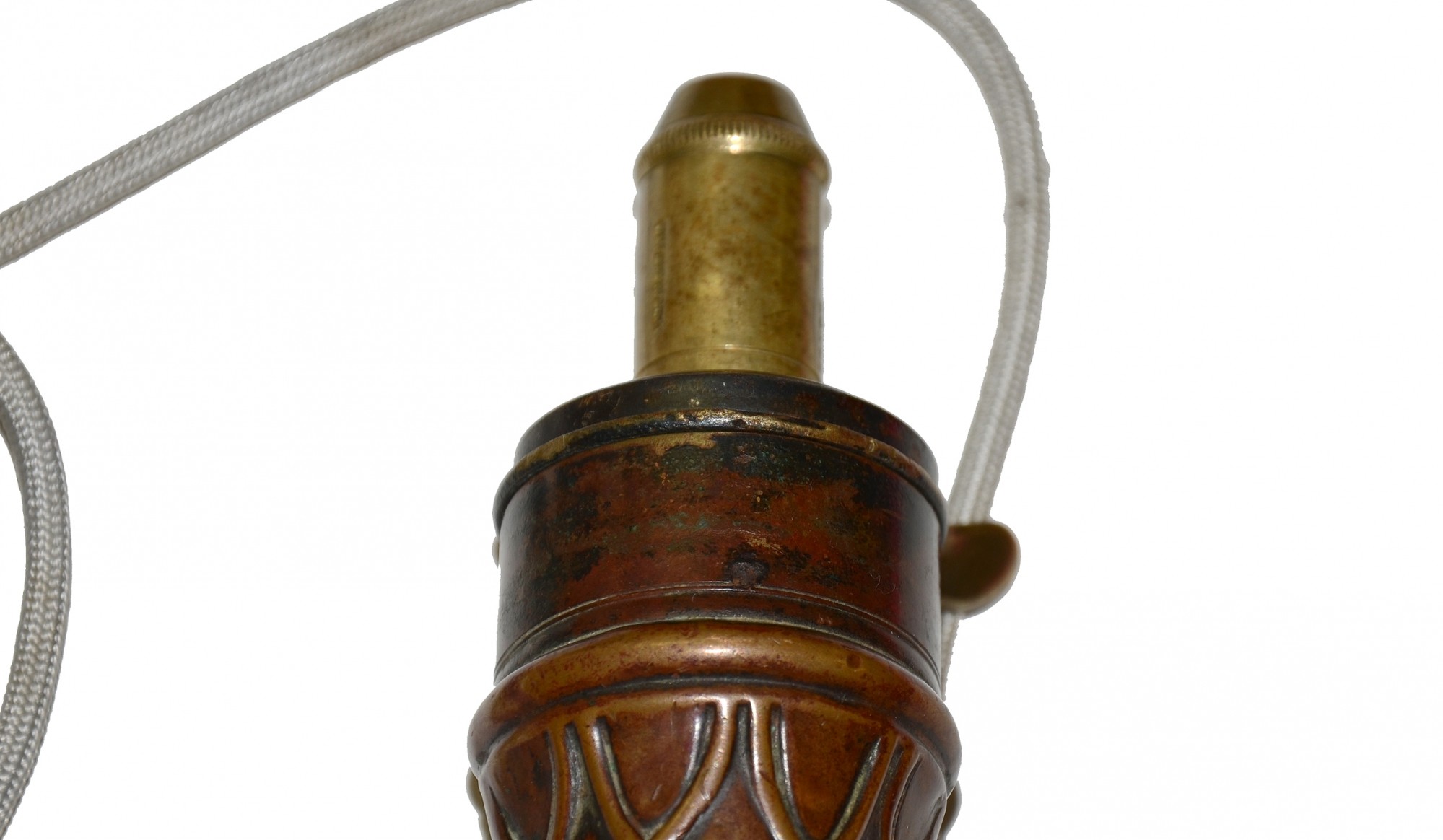 VERY LARGE BRASS POWDER FLASK — Horse Soldier